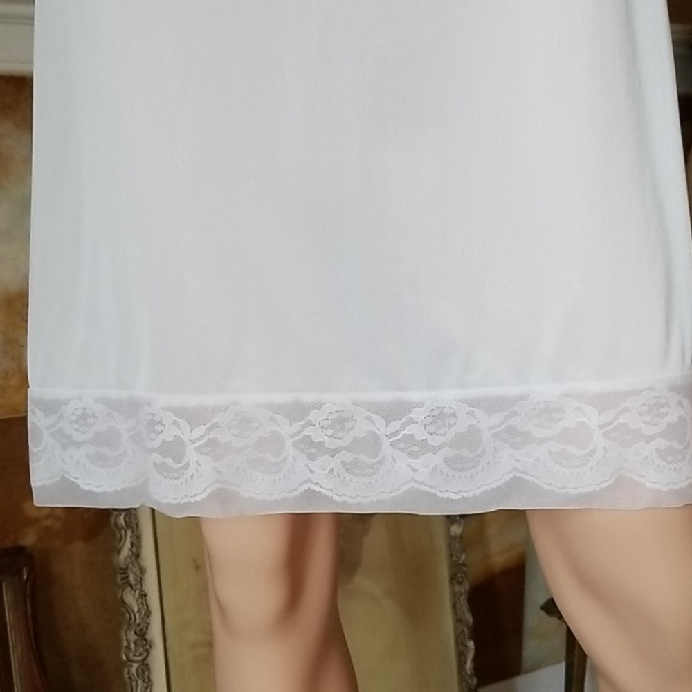 Vintage Sheer Illusion Ivory Full Slip - Gem